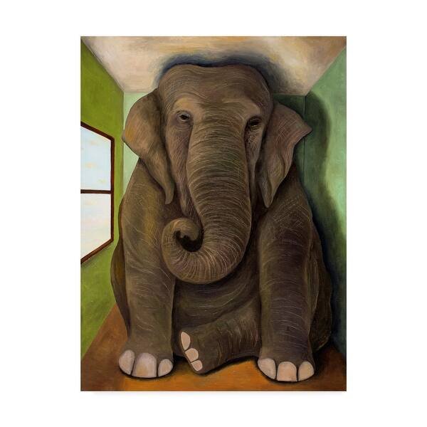 Leah Saulnier 'Elephant In A Room Cracks' Canvas Art - Bed Bath ...