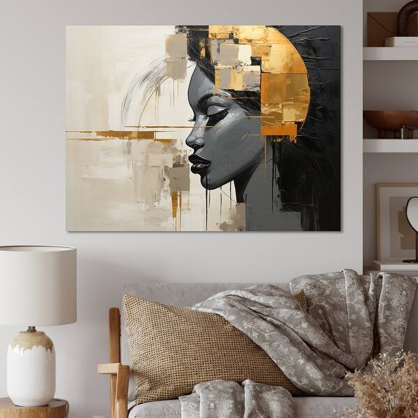 Designart "Minimalism African Fashion Woman Portrait I" Africa Wall Art ...