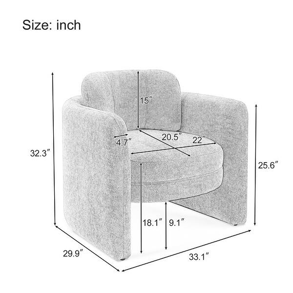 Splicing Design Suspended Seat Chair Modern Barrel Accent Chair - Bed ...