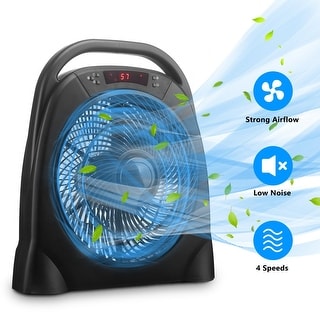 Zenova 12-BR Portable Quiet Set Box Fan Air Circulator - Bed Bath ...