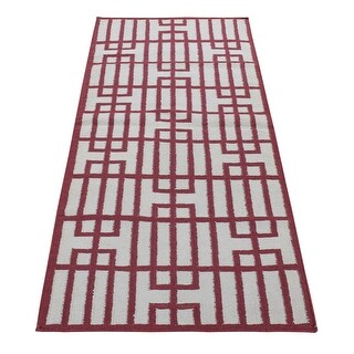 Shahbanu Rugs Alabama Crimson Red Flat Weave Reversible Kilim ...