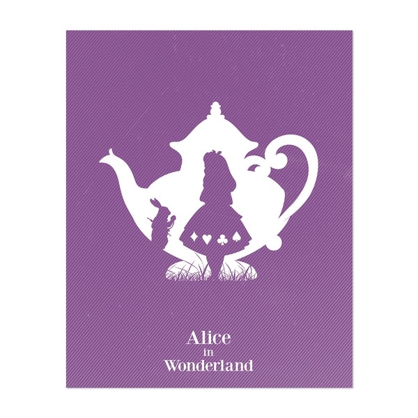 Disney Alice In Wonderland Illustrations Minimal Art Print/Poster - Bed ...