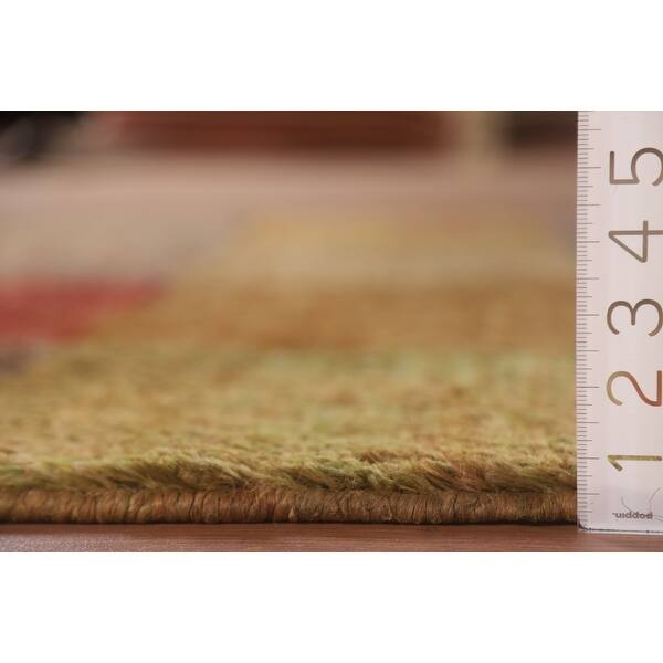 Multi-Color Checkered Contemporary Area Rug Hand-knotted Jute Carpet ...