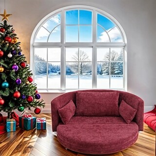 Foldable Circular Sleeper Sofa Bed Sofa Chair Bed Adjustable Futon ...