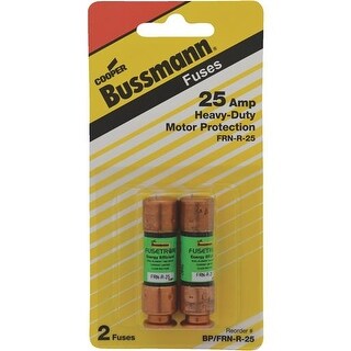 Bussmann 25A Time Delay Cart Fuse BP/FRN-R-25 Unit: CARD - Bed Bath ...