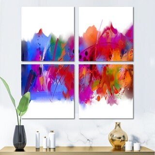 Designart "Green Red and Blue in Modern Art Painting " Contemporary ...