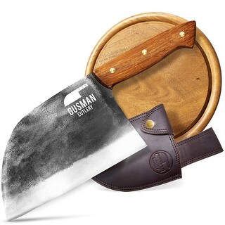 Heavy Duty Butcher Knives Set Professional Carbon Steel Cleaver Knife w ...