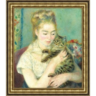 Woman with a Cat by Pierre-Auguste Renoir Giclee Print Oil Painting ...