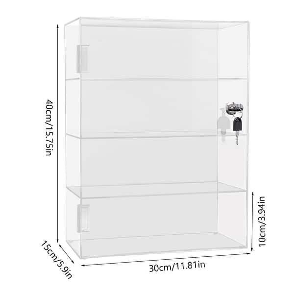 Clear Countertop Display Case 4 Layer Acrylic Showcase - 4 Layers - Bed ...