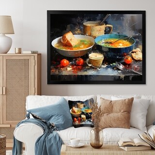 Designart "Soup Cooking Representation IV" Food & Beverage Framed ...