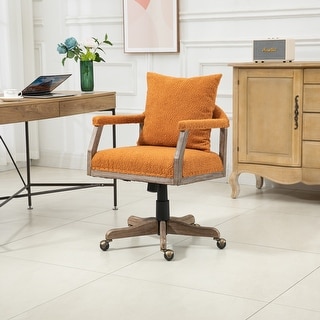 Orange Ergonomic Office Chair Task Computer Chair with Swivel Wheels ...