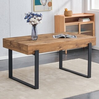 Modern Kitchen Table Storage Table Dining Table with Metal Legs Meeting ...