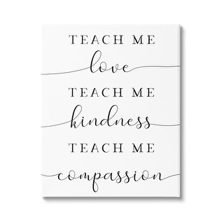 Stupell Teach Me Love Kindness Compassion Phrase Canvas Wall Art by ...