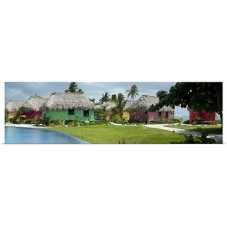 Thatched roof huts on the beach, San Pedro, Ambergris Caye, Belize ...