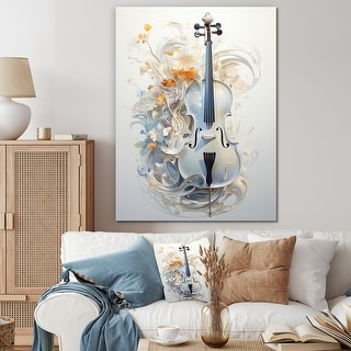 Designart "Flutes Whisper Silver Grace" Music Wall Art - Bed Bath ...