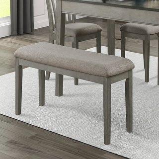 Fabric Upholstered Seat 1pc Bench - Bed Bath & Beyond - 42861383