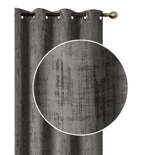 Embossed Rubber Panel & Grommets Dark Grey - Set of 2 - Bed Bath ...