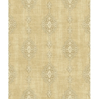Seabrook Designs Merletta Ornaments Non-Woven Unpasted Wallpaper - Bed ...