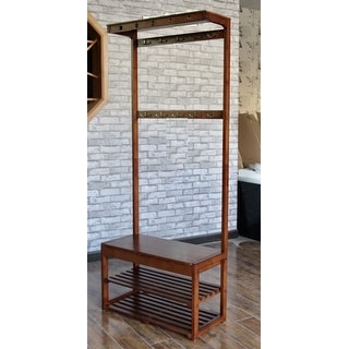 Bamboo Entryway Hall Tree with Storage Area - Bed Bath & Beyond - 37213309