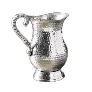 Hand Hammered Stainless Steel Pitcher - 16 W x 16 D x 4 H - Bed Bath ...