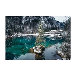 Kandersteg Bern Switzerland Winter At Blausee Nature Art Print/Poster ...