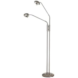 Traditional Pharmacy Floor Lamp 63" Nickel 2-Light LED Adjustable - 42 ...