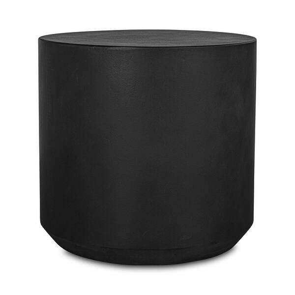 Aurelle Home Garsia Modern Drum-Style Outdoor Side Table - Bed Bath ...