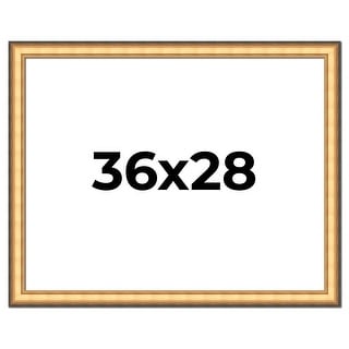 36x28 Frame Gold Real Wood Picture Frame 2 Monza Traditional Photo ...
