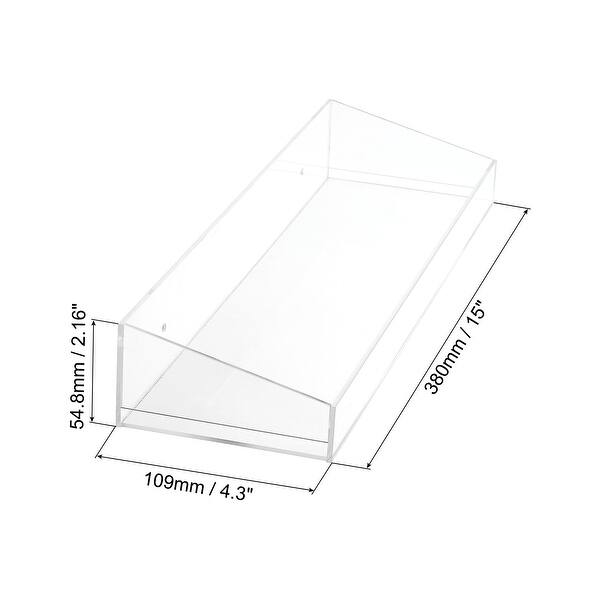 2 Set Clear Acrylic Floating Shelves Wall Mounted Non Drilling ...