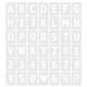 1 Inch Letter Number Stencils Alphabet Templates Set 1.5" Width, White ...