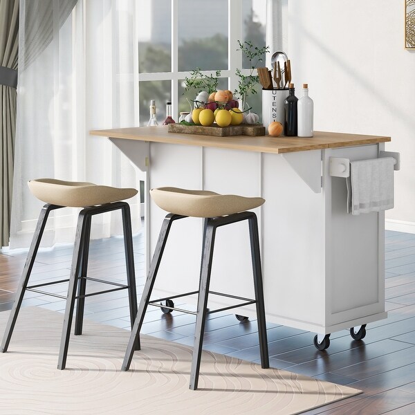 Chichoice Mobile Kitchen Island with Drop Leaf Rolling Kitchen Cart with Storage for Dining Room On Sale Bed Bath Beyond 40477972