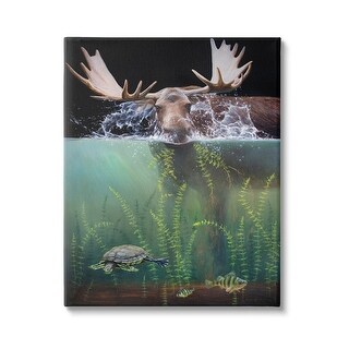 Stupell Moose Underwater View Canvas Wall Art Design by James Corwin ...