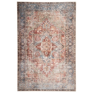 Bergen Vintage Medallion Loomed Machine Washable Indoor Performance ...