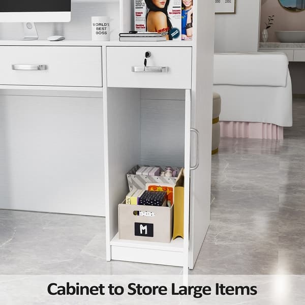 Modern Reception Desk Front Desk Counter with Lockable Drawers and ...