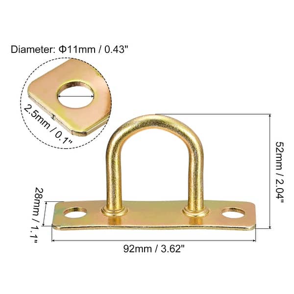 Ceiling Hooks, 3.62"x1.1"x 2.04" Screw Mounted Pad Eye Plate Top Hooks ...