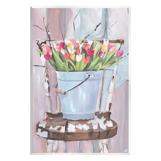 Stupell Tulip Bouquet Still Life Wall Plaque Art Design by Jenny ...