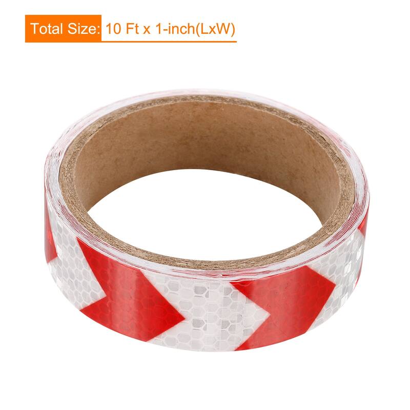 Reflective Tape, 1 Roll 10 Ft x 1-inch Safety Tape Reflector, Arrow ...