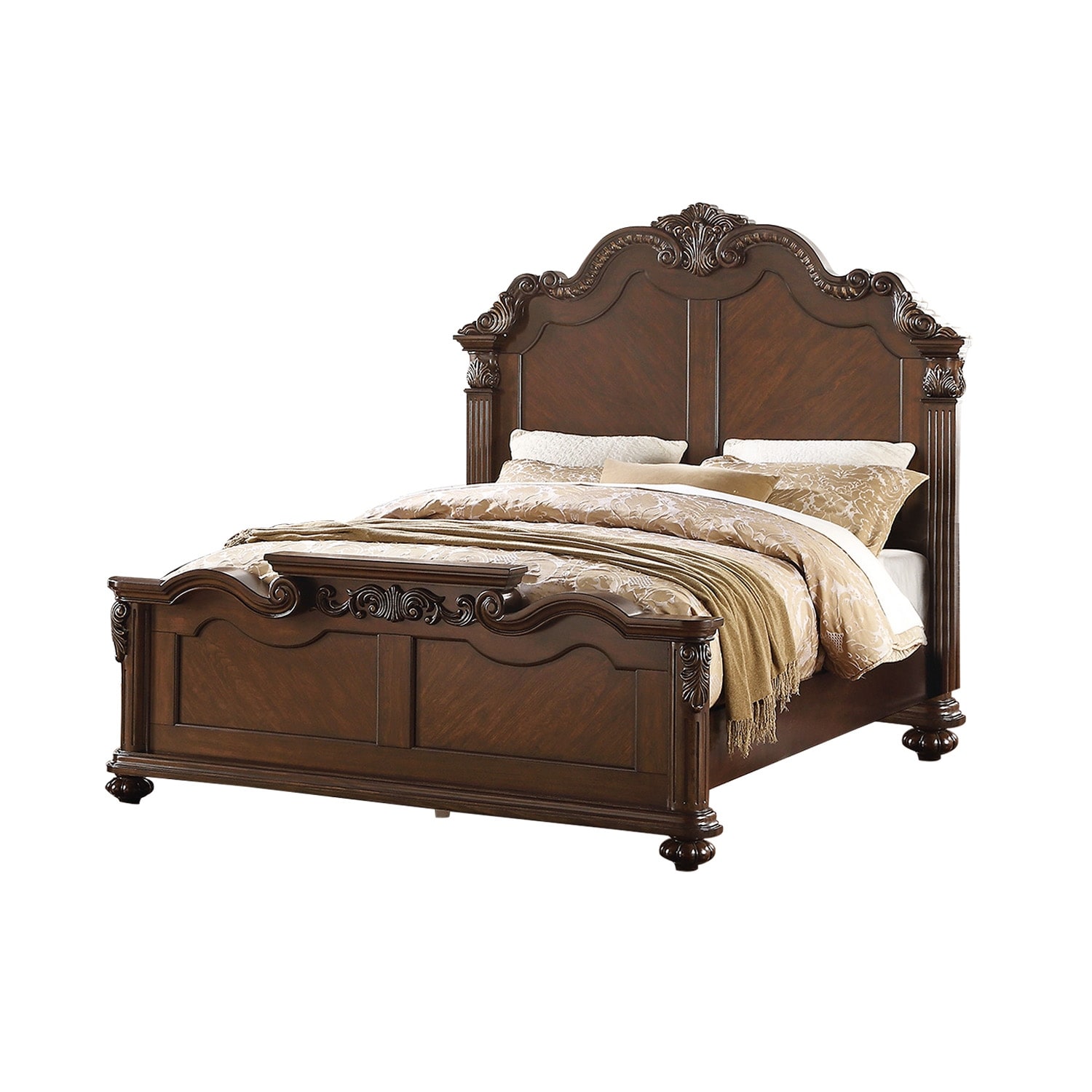 Dark cherry wood bed frame store