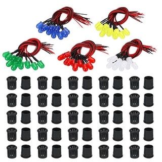 50set 12V LED Emitting Diode with LED Holders 10mm Pre Wired Light Bulb ...