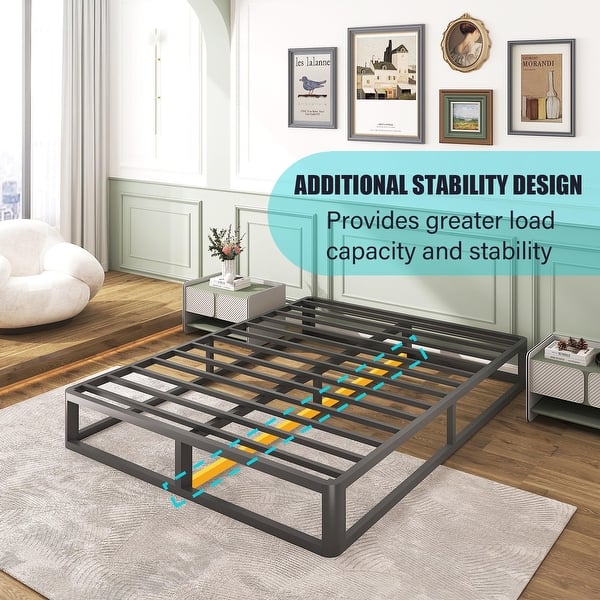 Upgrade Anti Bending and Round Corner Legs 10 inch Metal Queen Bed ...