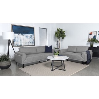 Andrena 2-piece Upholstered Track Arms Sofa Set - Bed Bath & Beyond ...