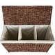 America Basket Company Woven Three-Section Lined Hamper - Bed Bath ...