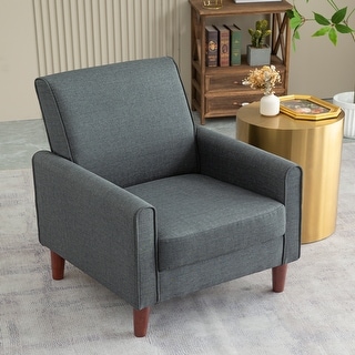 Single Sofa Chair for Bedroom Living Room with Four Wooden Legs - Bed ...