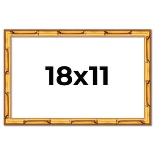 18x11 Frame Gold Bamboo Solid Wood Picture Frame | 1 Inch Moulding ...