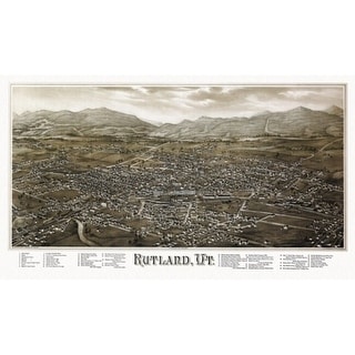 Vintage Map Of Rutland Vermont 1885 Rutland County Poster Print (8 X 10 ...