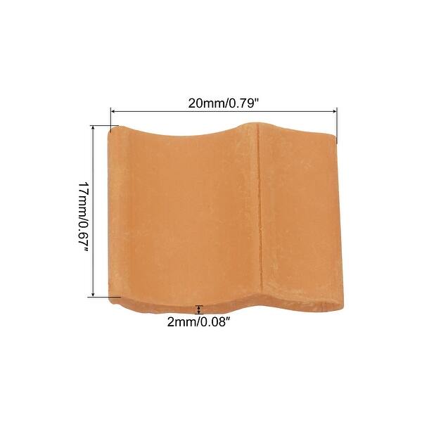 Miniature Roof Tiles Clay Model Roof Tiles for Model Building Red ...
