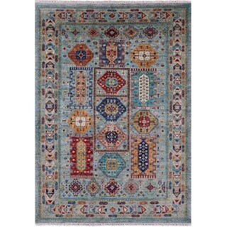 Golden Nile Turkmen Ersari Hand Knotted Wool Rug - 5' 9" X 8' 0" - Bed ...