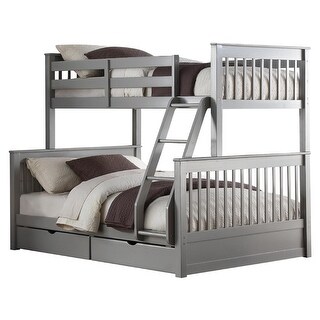 Twin Over Full Storage Bunk Bed In Gray - Bed Bath & Beyond - 34844505