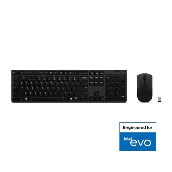 Lenovo Professional Wireless Rechargeable Combo Keyboard and Mouse ...