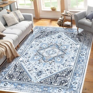 GlowSol Annabelle Persian Distressed Area Rug - Bed Bath & Beyond ...